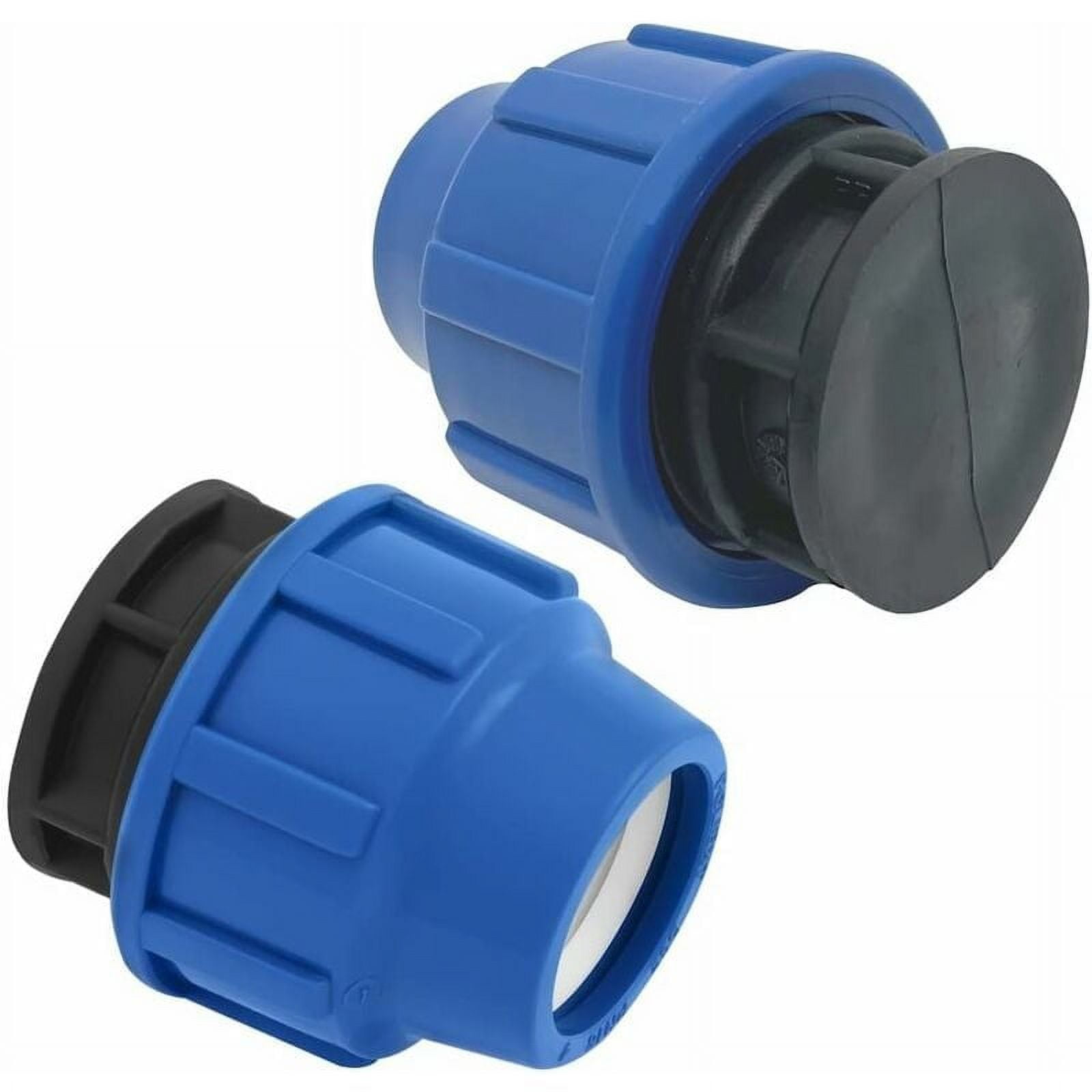 Water Pipe Fittings - 2 Pieces - 32mm Cap - PN16 Compression Plumbing ...