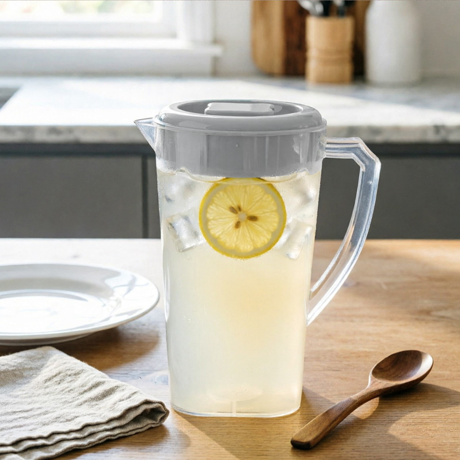 Water Pitcher,77.4 Oz Clear Water Jug with Measurement,Lemonade Juice ...