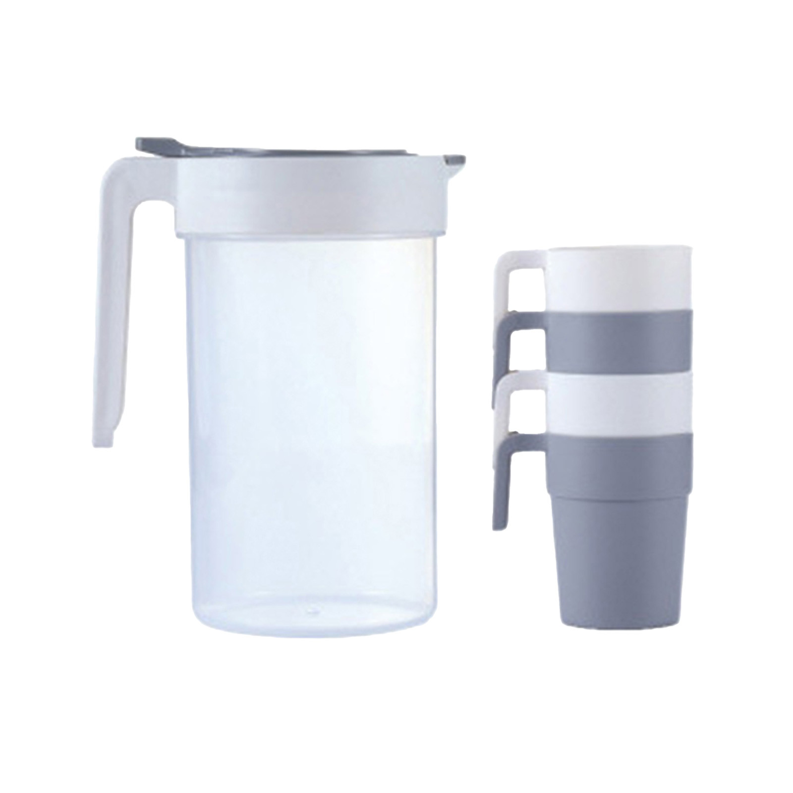 Water Pitcher with Lid, Kettle with 4 Cups, BPA-Free, Used for Brewing ...