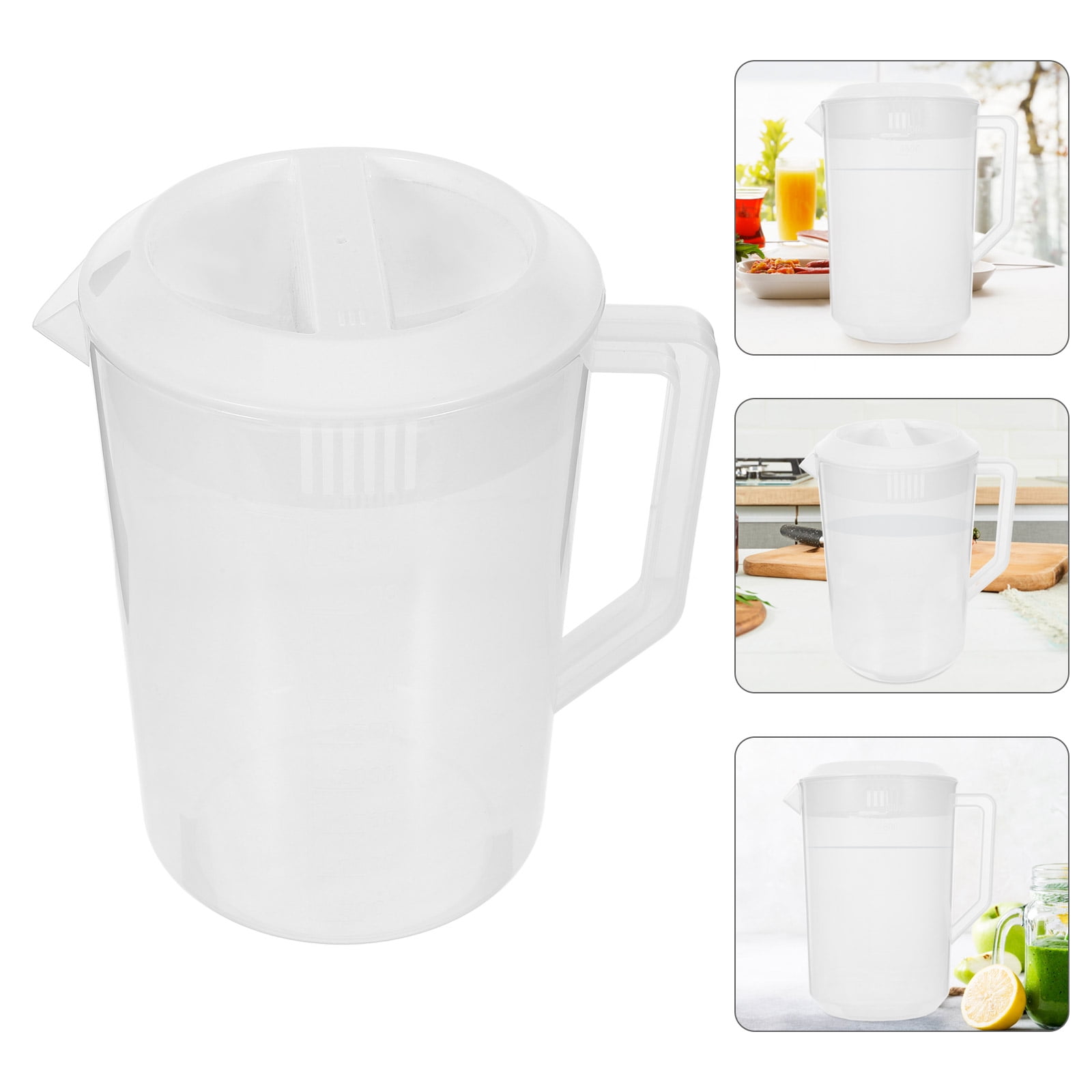 5000ml Water Pitcher with Lid, Airtight Graduated Jug for Hot and Cold ...