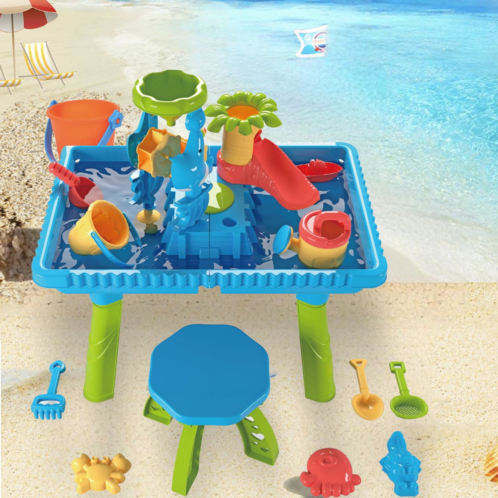 The Water Play Table Set Includes A Shovel Bucket Sand Table Mud Table ...