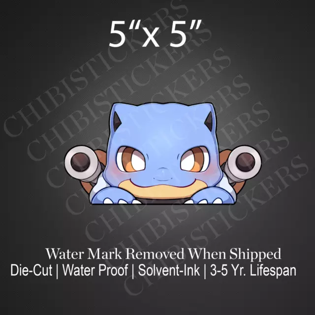 Water Pokemon Chibi Blastoise Wartortle Squirtle Vinyl Sticker ...