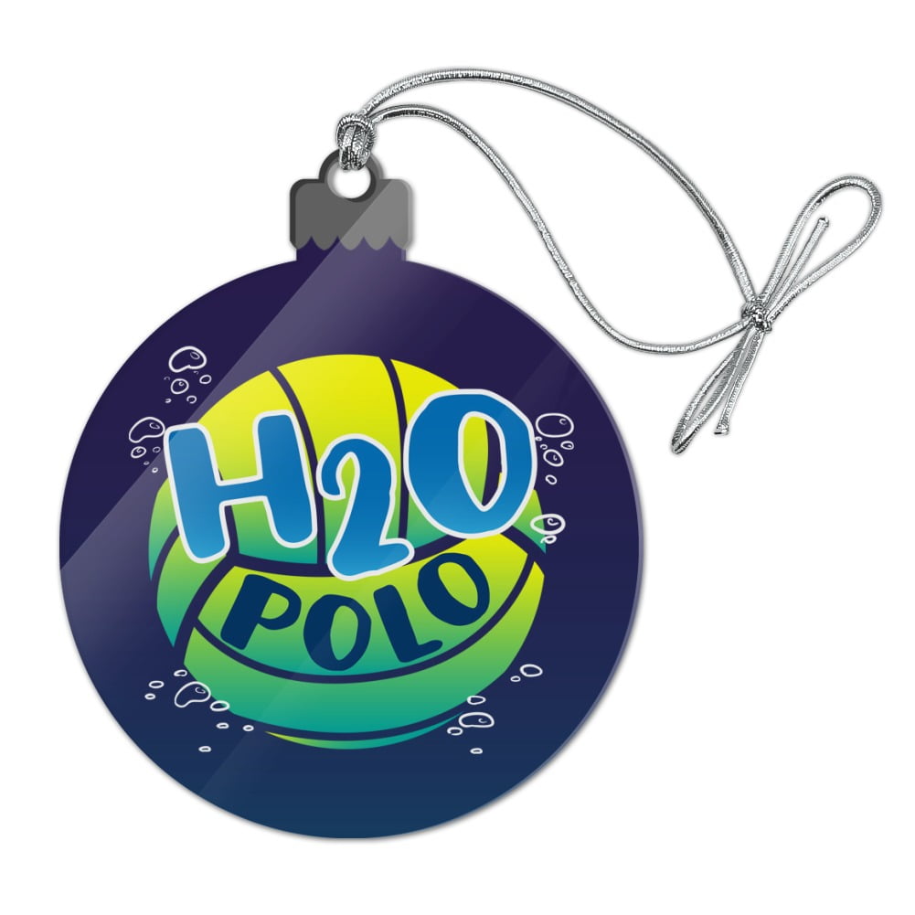 Water Polo Ball H2O Acrylic Christmas Tree Holiday Ornament - Walmart ...