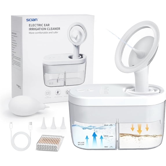 Scian Electric Ear Wax Removal Kit, Ear Irrigation Cleaner Tool, Safe ...