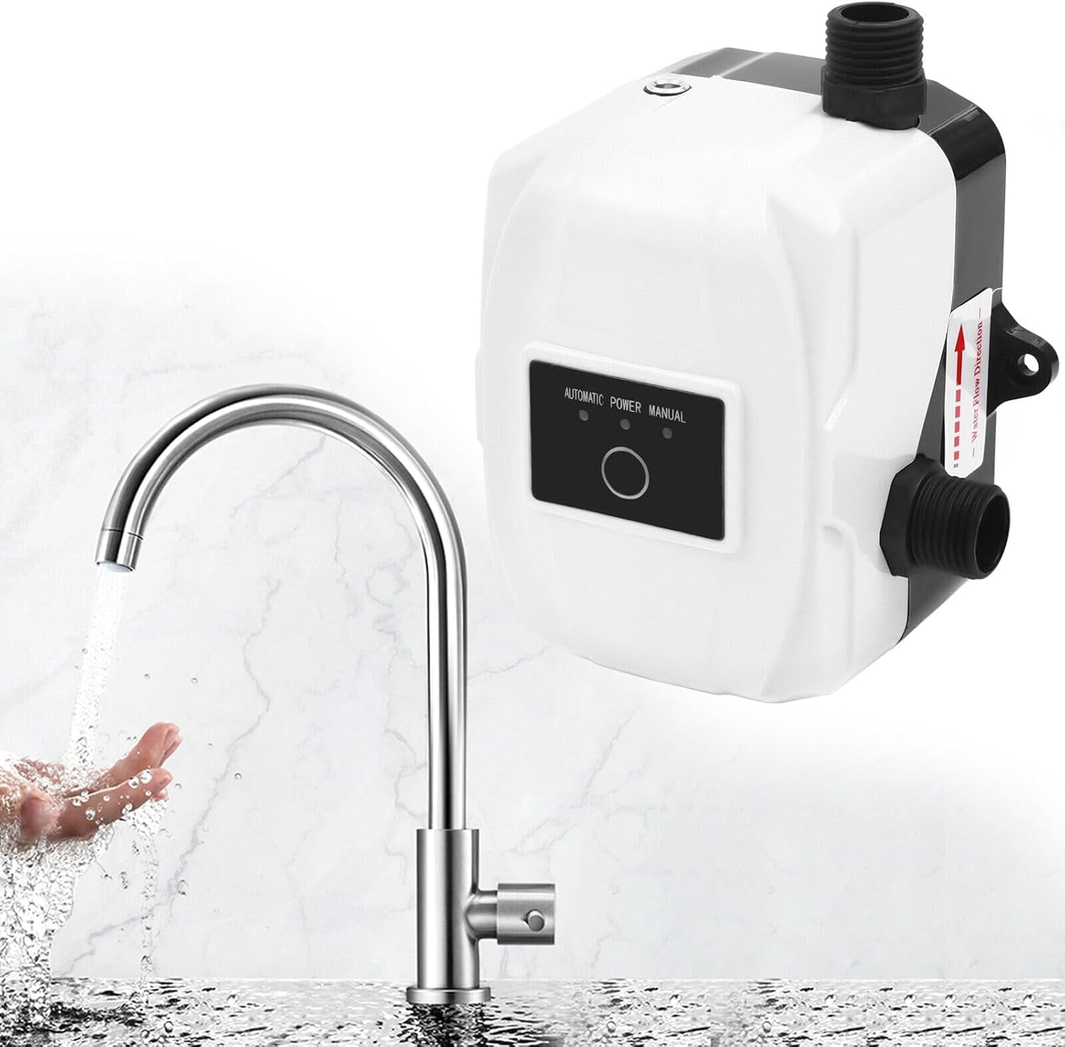 Water Pressure Booster Pump for Home, DC 24V Mini Booster Pump ...