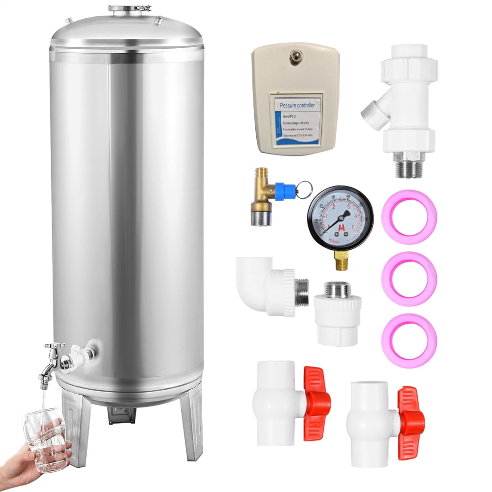 Water Pressure Tank Stainless Steel 100L/26Gal, Well System Pressurized ...