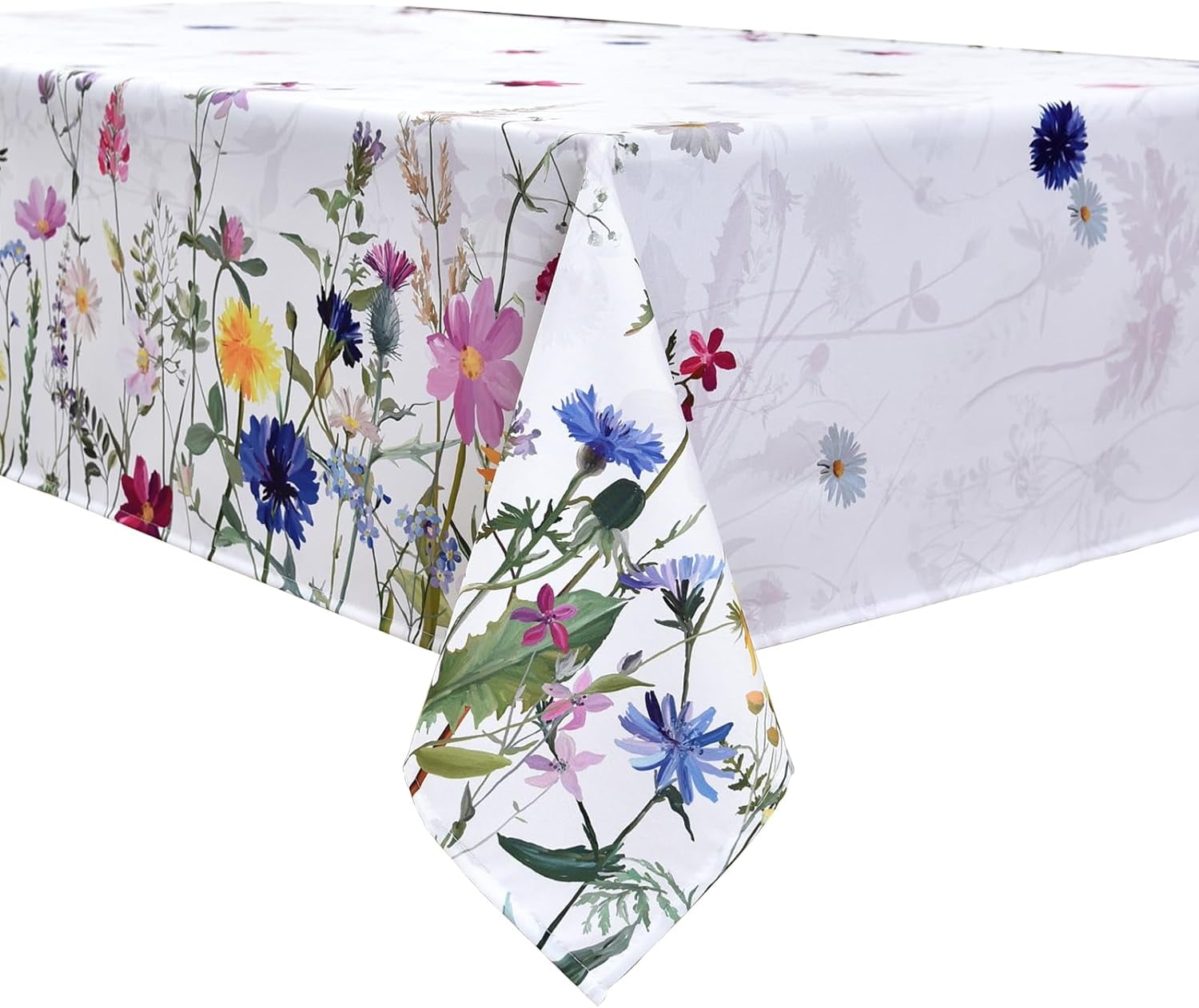 Water-Proof Wildflower Tablecloth 60x120 inch for Rectangular Tables ...