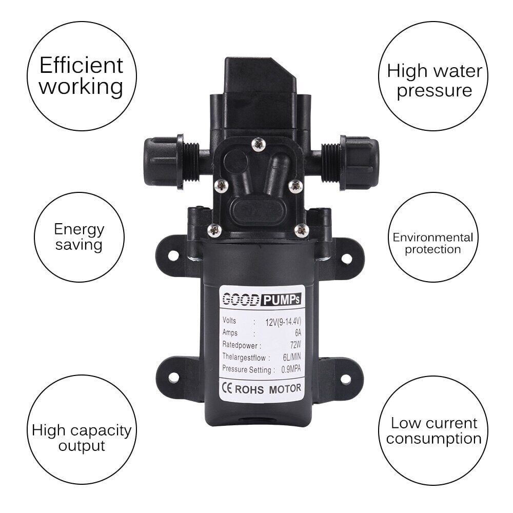 Water Pump 130PSI Self Priming Diaphragm High Pressure Automatic Switch ...