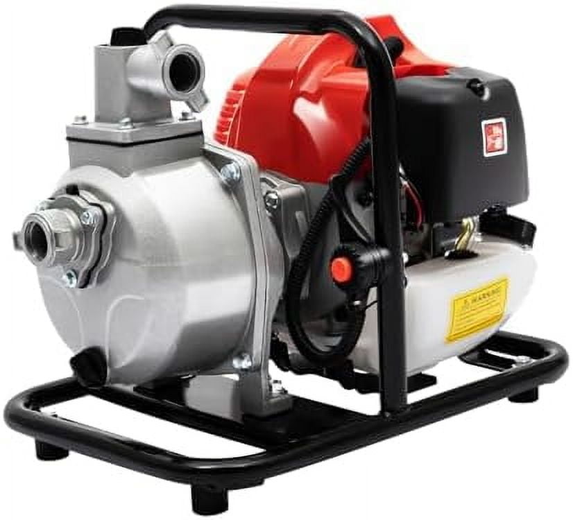 Water Pump, 40.2CC Gasoline Engine Water Pump, 1.7HP 1 Inch High Pressure Water Transfer Pump ...