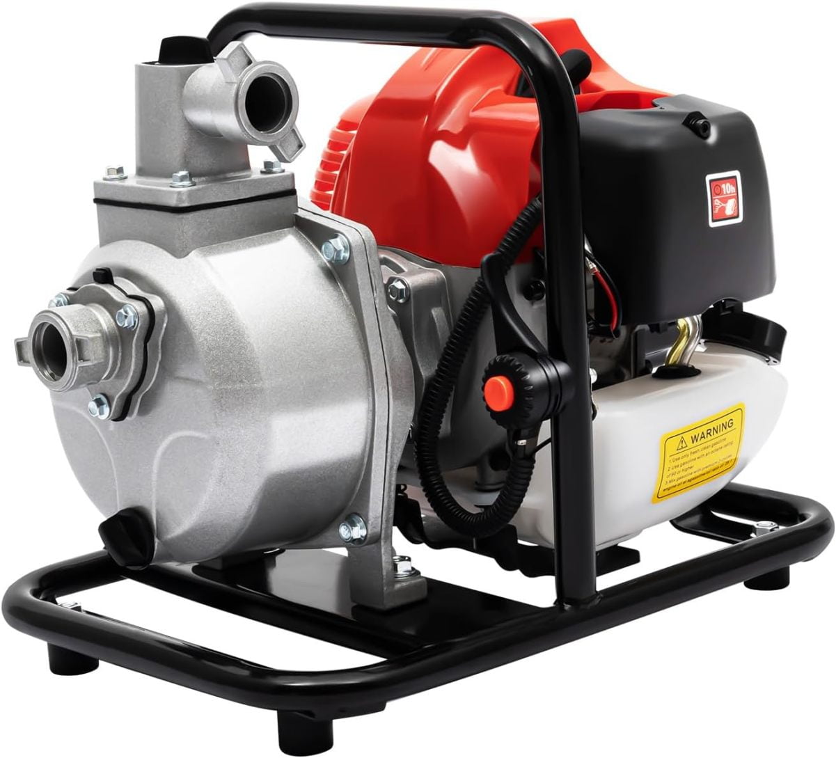 Water Pump, 40.2CC Gasoline Engine Water Pump, 1.7HP 1 Inch High Pressure Water Transfer Pump ...