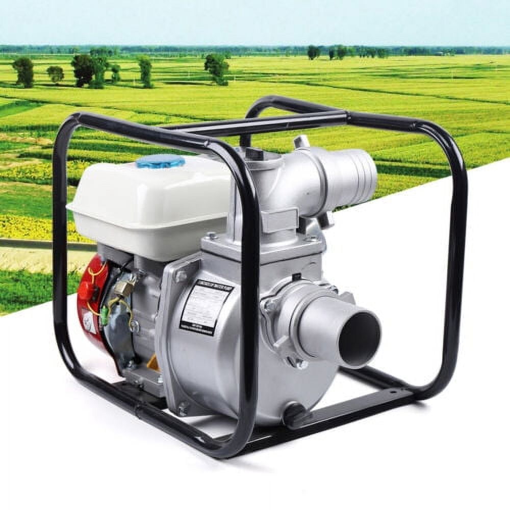 Water Pump 7.5 HP 3" Portable Gas-Powered Water Pump Air-cooled 4Stroke ...