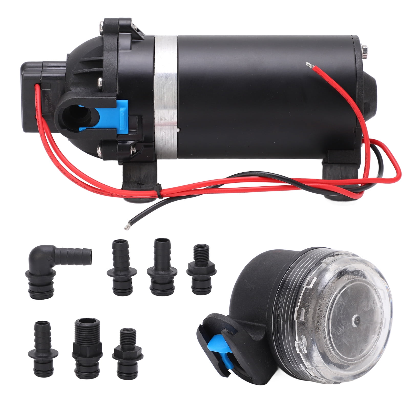 Water Pump Diaphragm High Pressure 5.6LPM Self Priming 3/4in Connector ...