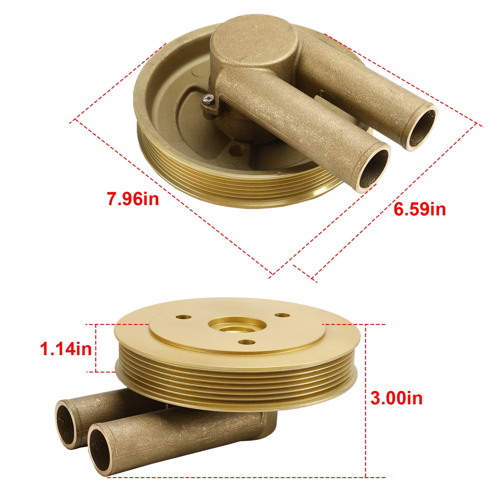 Water Pump For Volvo Penta 4.3L 5.0L 5.7L 21214599 3812693 3862482 ...