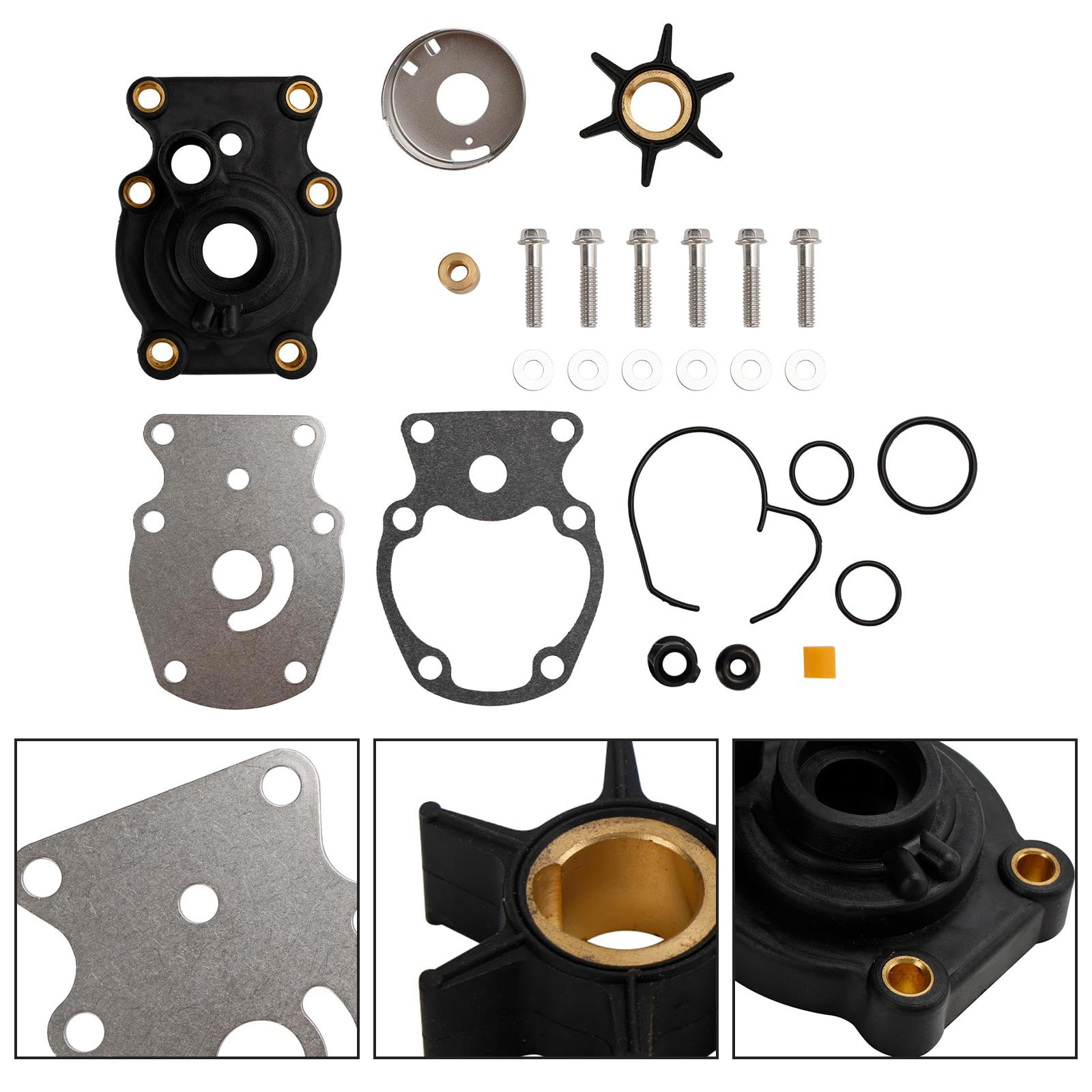 Water Pump Impeller Kit for Johnson Evinrude 25 30 35HP Outboard ...