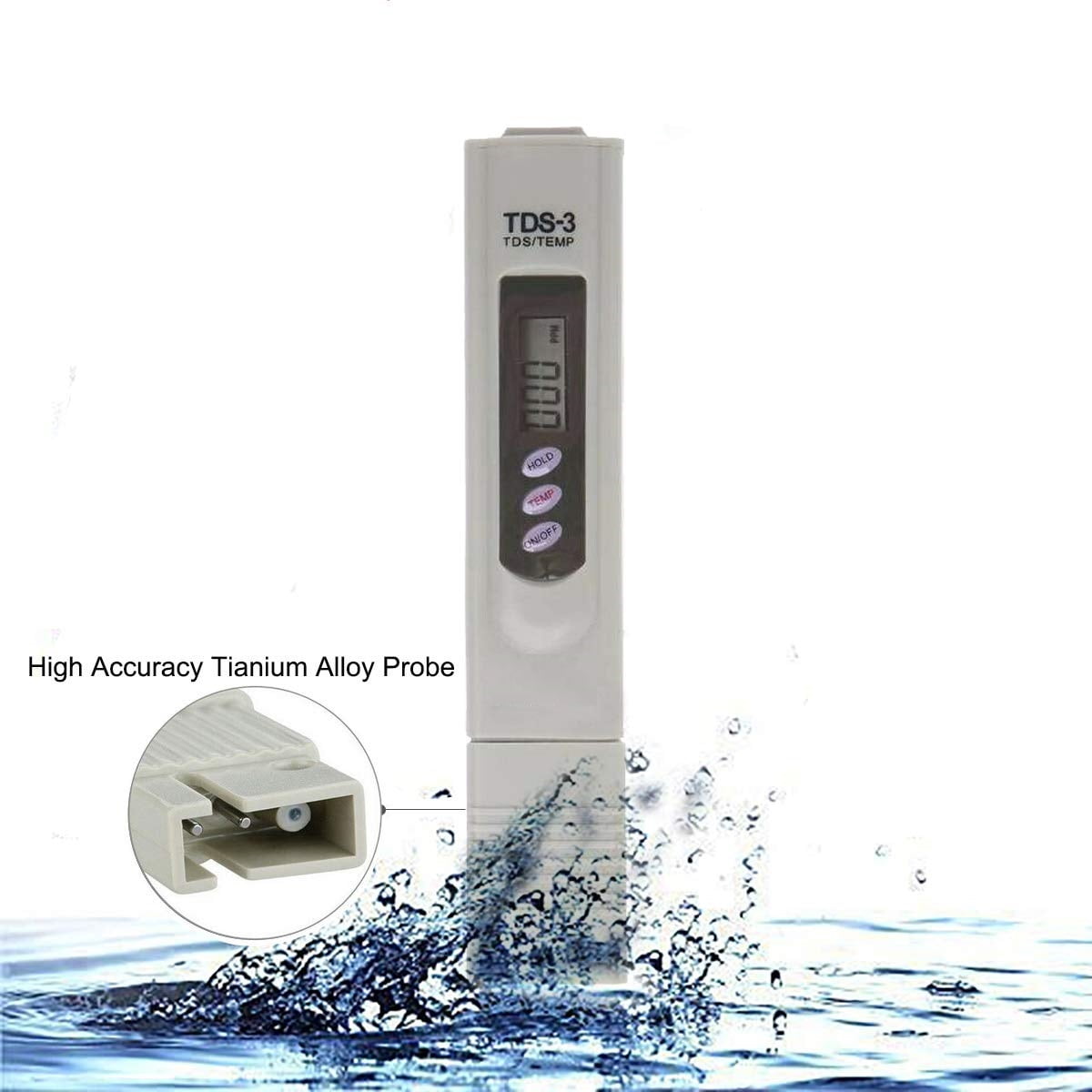 Water Quality Tester,0-9999ppm Meter,LCD Display,Accuracy Testing Water ...