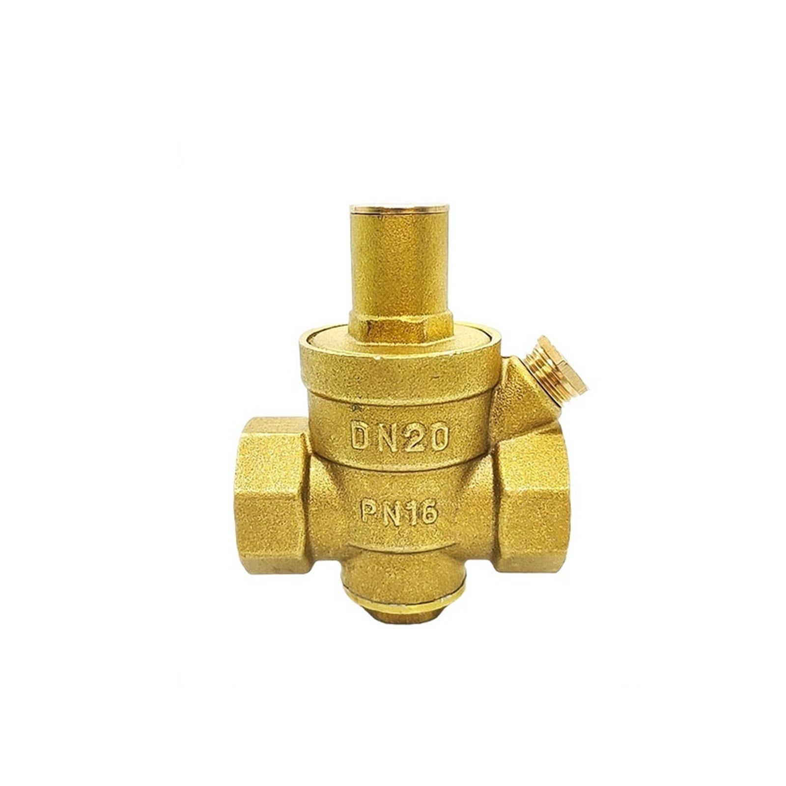 Water Reducing Valve Adjustable Female Thread Brass Pressure Gauge ...