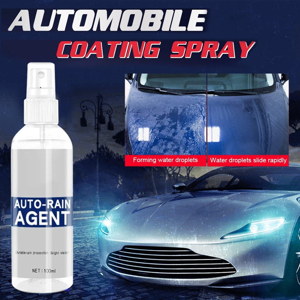 Water Repellent Auto Rain Agent Spray 100ml – Glass Surface Coating for Cars, Long-Lasting ...