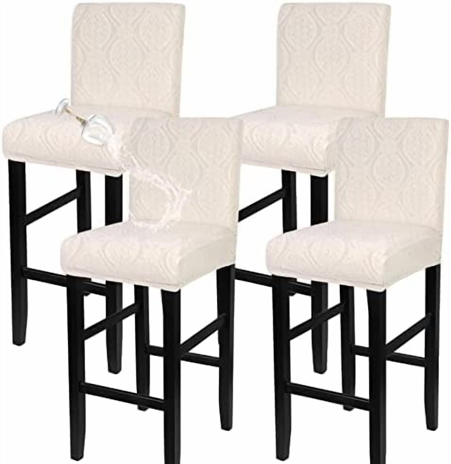 Water Repellent Bar Stool Covers Set of 4, Stretch Washable Barstool ...