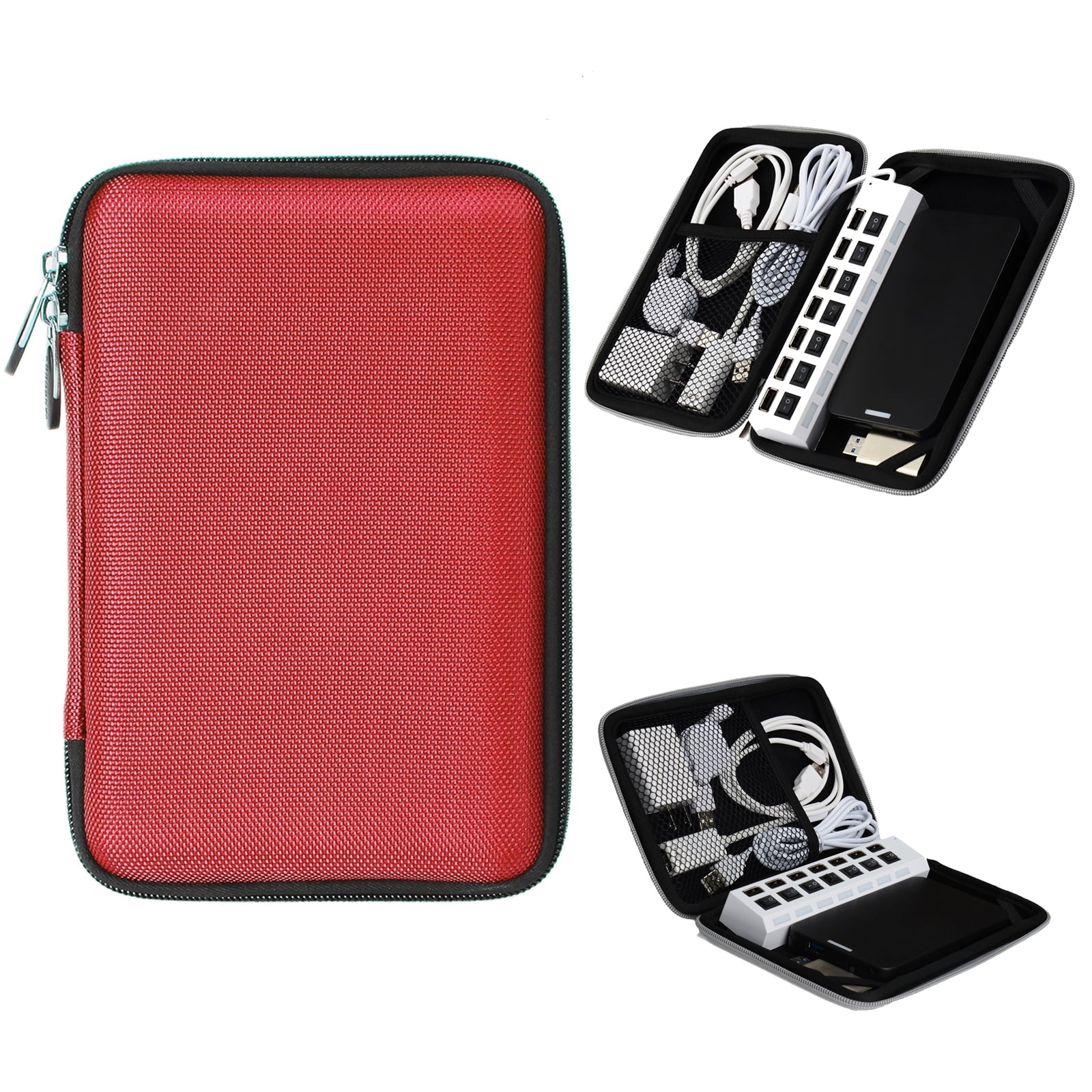 Water Resilient Hard Shell Sleeve Box Case with Secure Zippers and Mesh ...