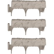 Suncast 12-Inch Landscape Design Natural Stone Edging for Mulch, Flower ...