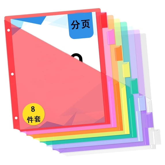 Water Resistant 8 Pockets File Folder Letter Size Document Organiser ...
