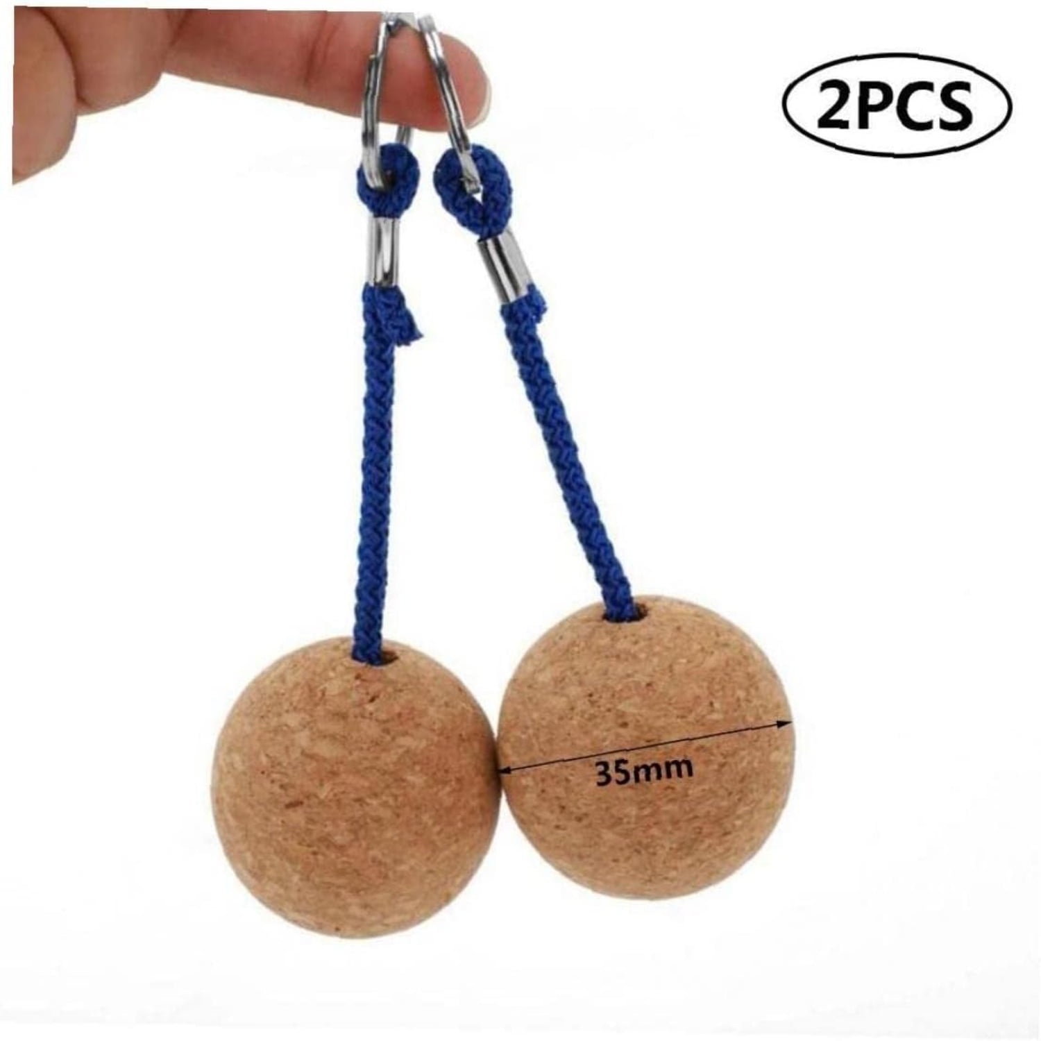 Water Resistant Buoyant Wooden Ball Floating Cork Keychain - Floatable ...