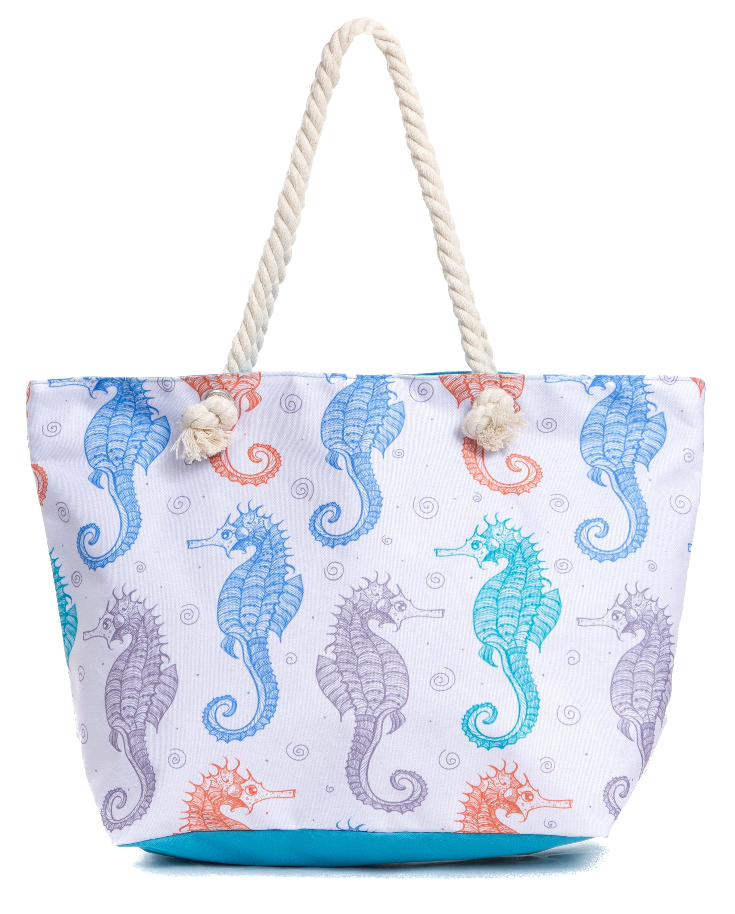 Water Resistant Canvas Beach Tote Bag, Large Beach Tote Bag with Zipper ...