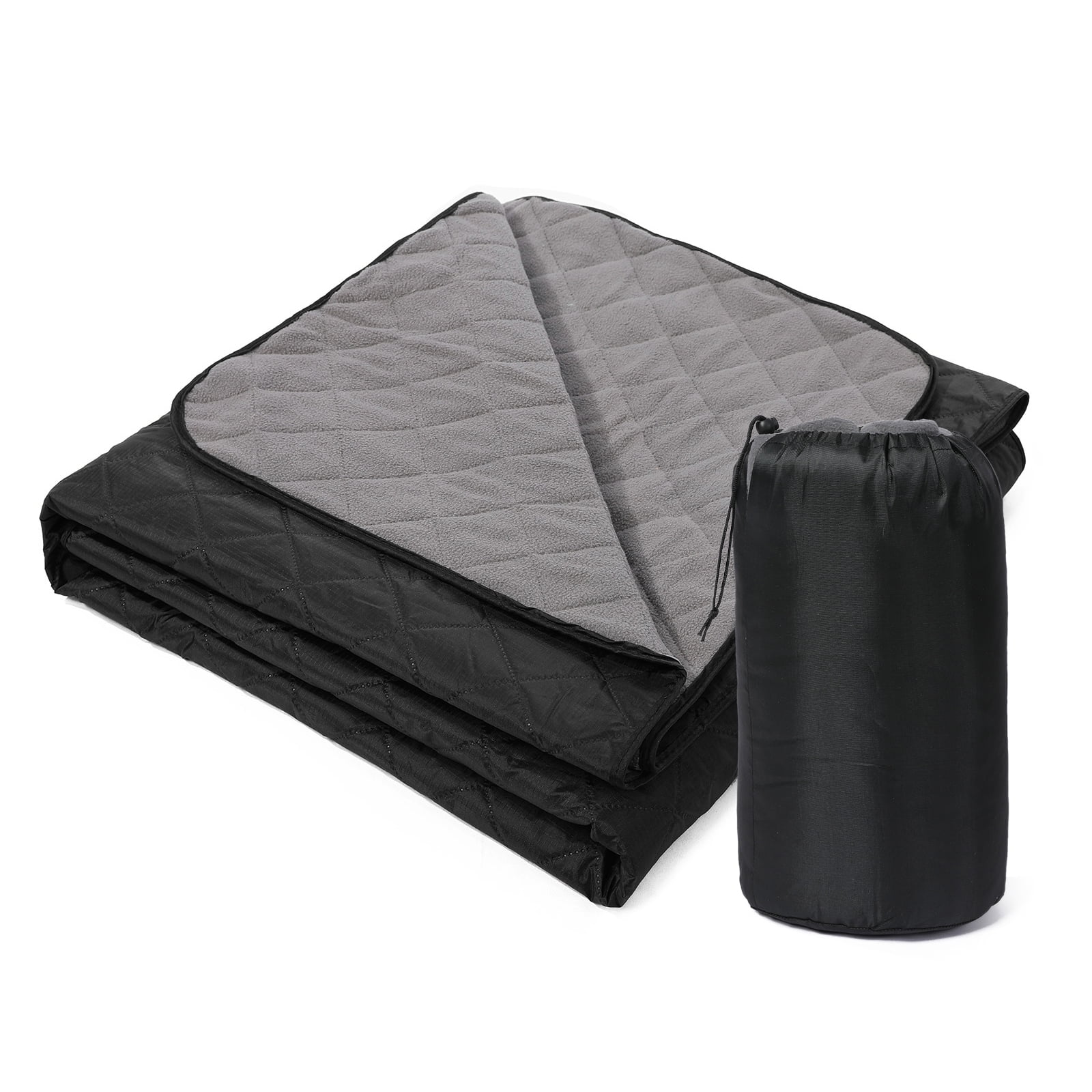 Water Resistant Fleece Stadium Blanket Camping Blanket, Drawstring Sack ...