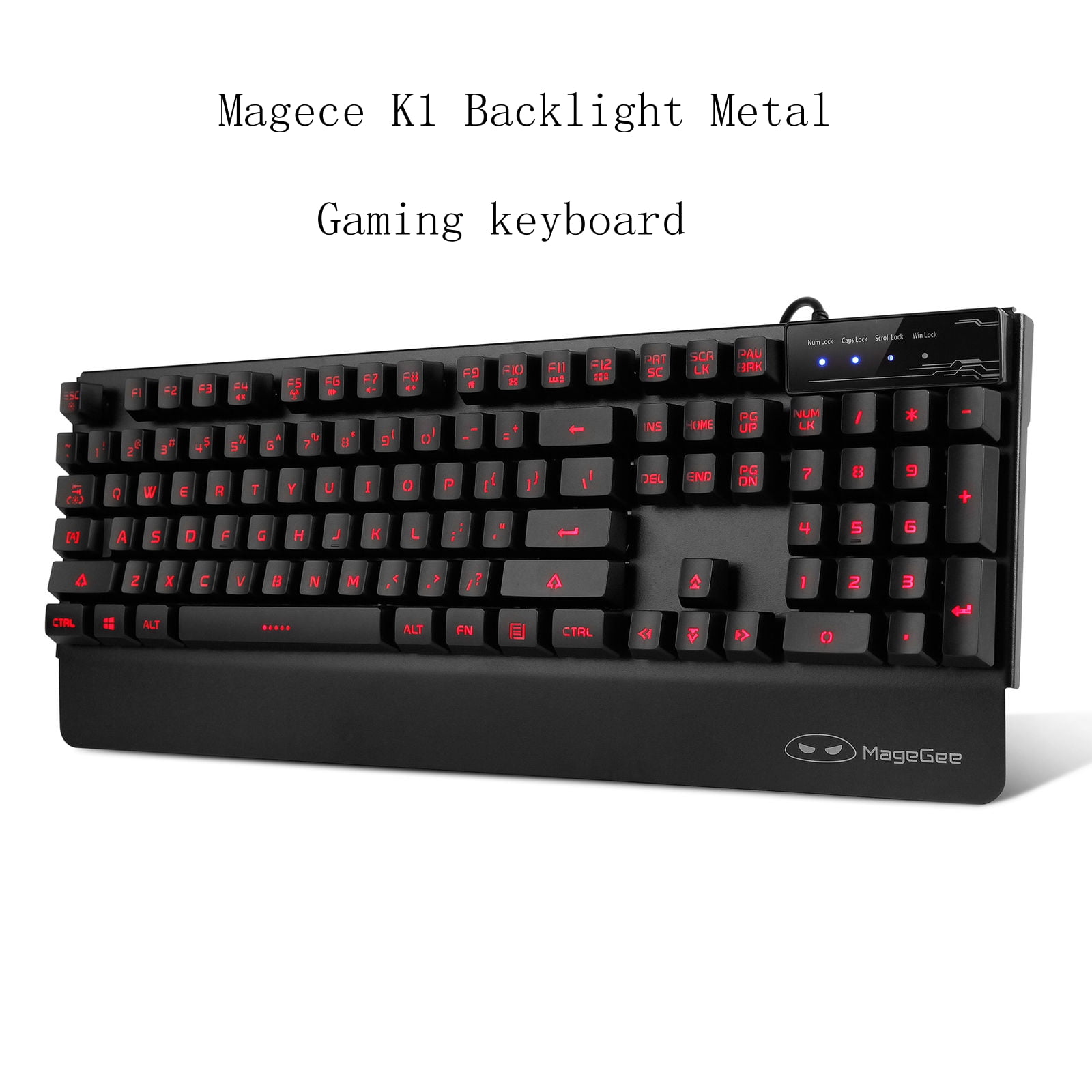Water-Resistant MageGee K1 Backlit USB Wired Gaming Keyboard for PC ...