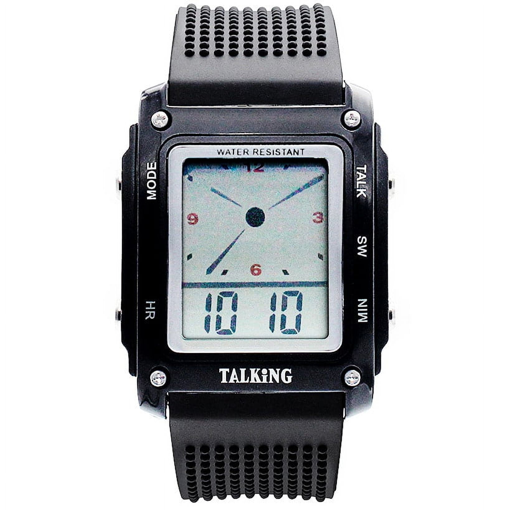 Water-Resistant Square Face and Talking Watch - Walmart.com