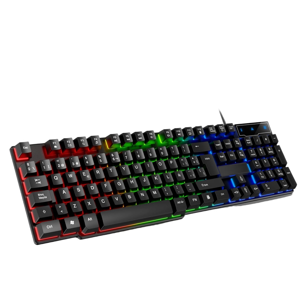 Water Resistant USB A Cord Keyboards 104Key with RGBs Illumination ...