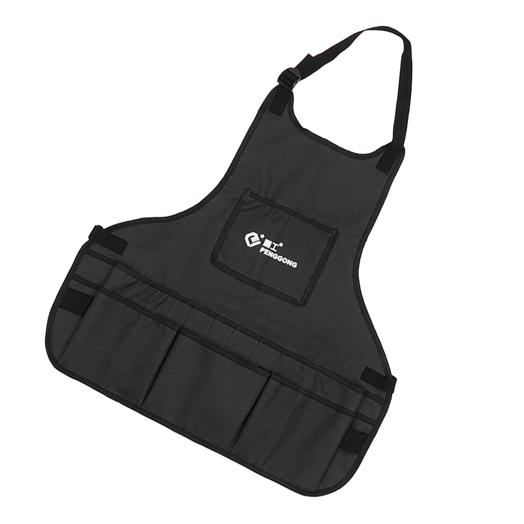 Water Resistant Work Apron with Tool Pocket Joiner Gardener Carpenters ...