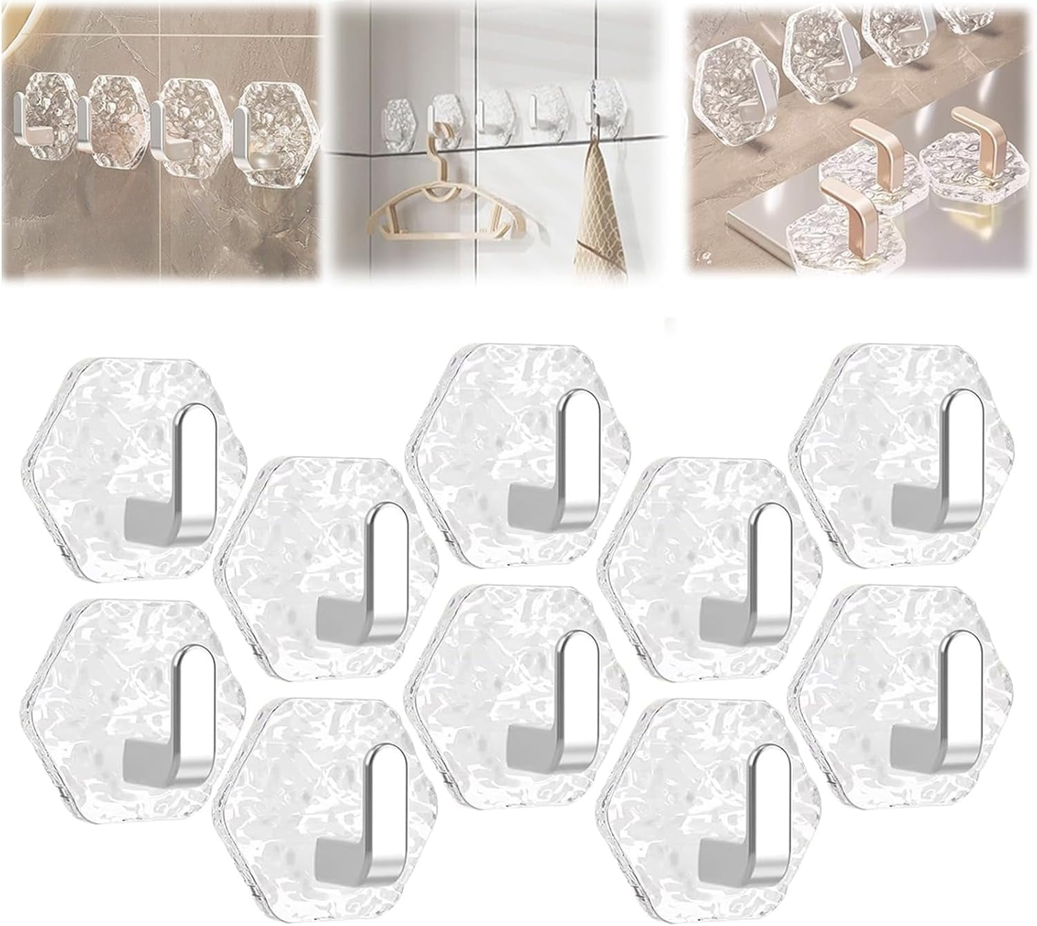 Water Ripple Hexagonal Self Adhesive Hooks, Water Ripple Hexagonals ...