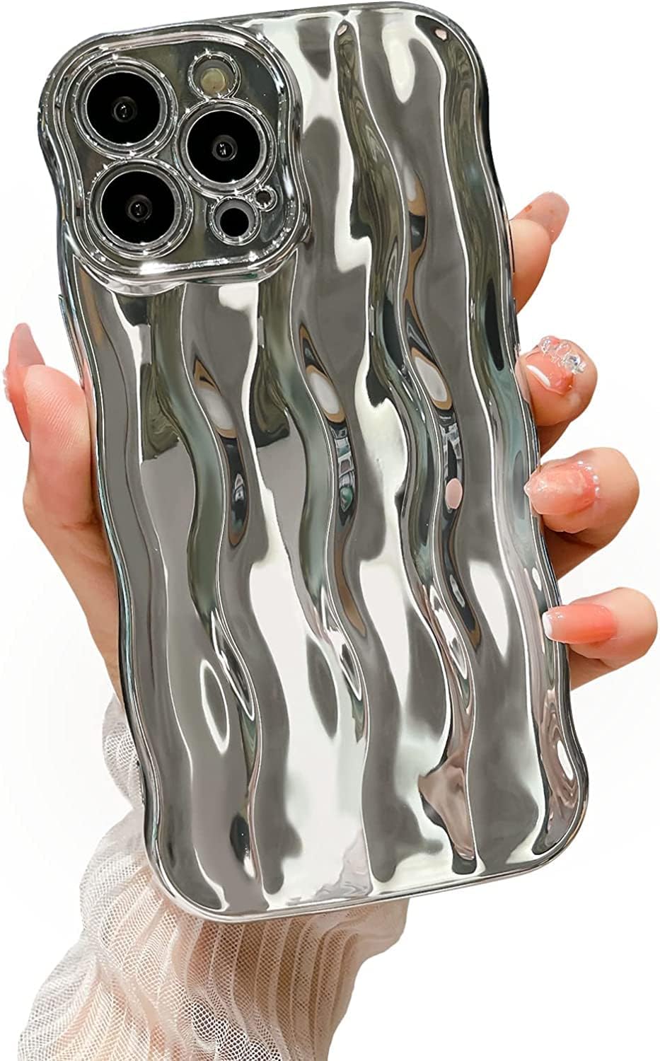 Water Ripple Pattern Curly Phone Case for iPhone 12 Pro Max 6.7 inch ...