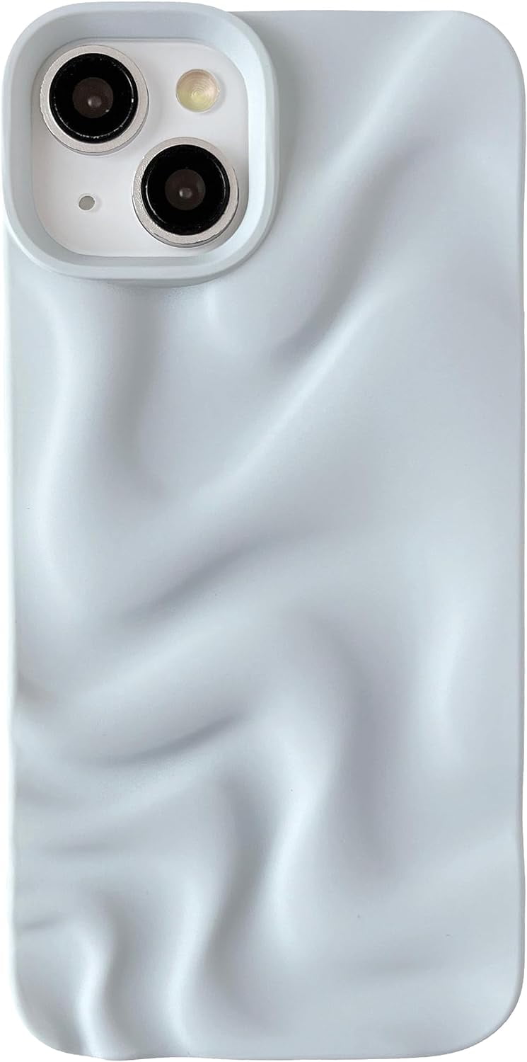 Water Ripple Pattern Wave Compatible with iPhone Case (Blue,iPhone 13 ...