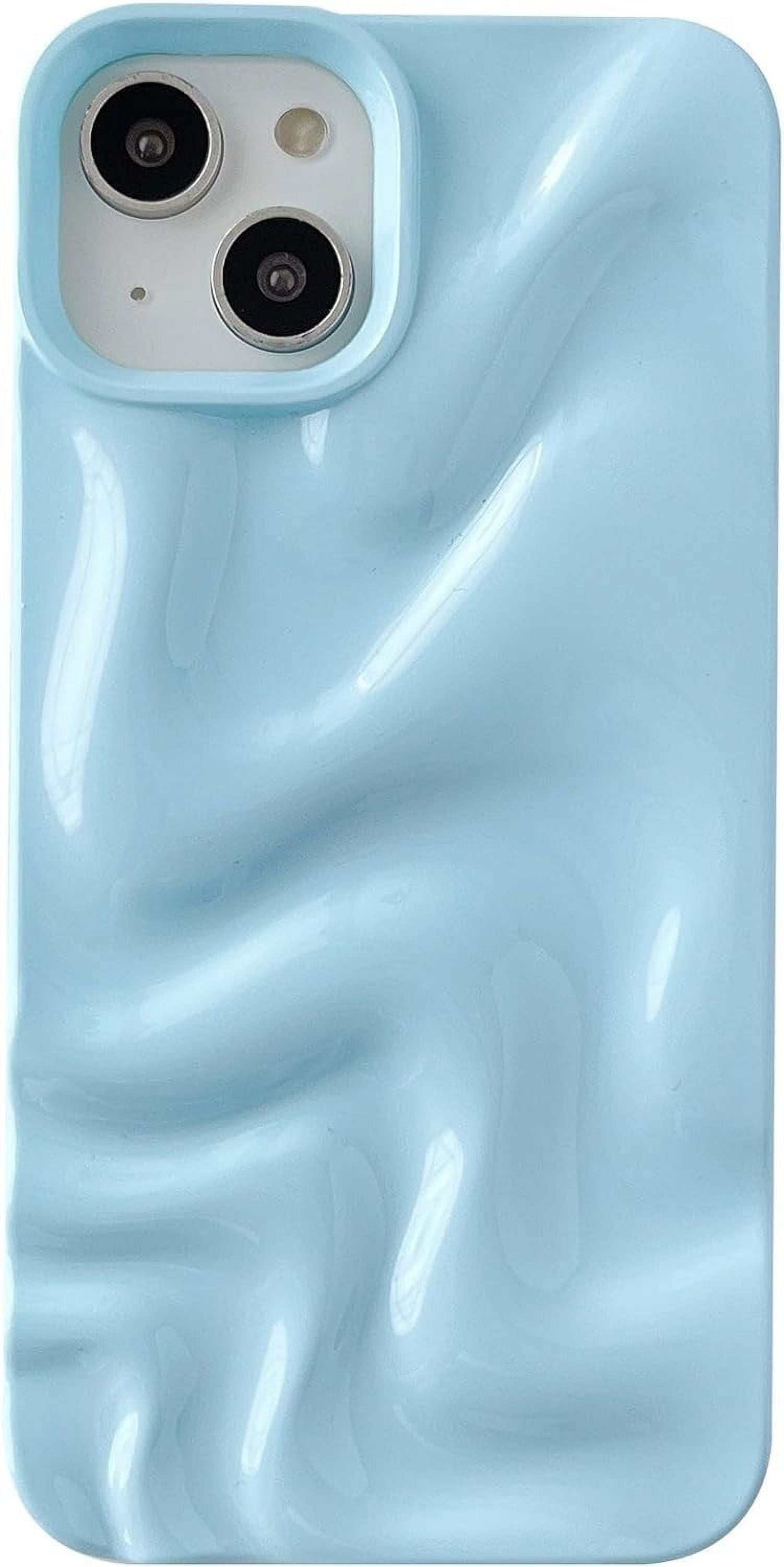 Water Ripple Pattern Wave Compatible with iPhone Case (Light Blue ...