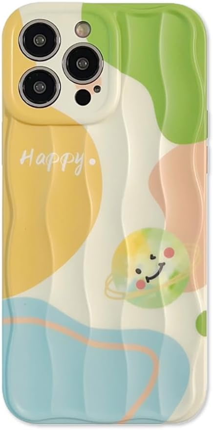 Water Ripple Shape Contrast Color Cartoon Planet Soft for iPhone Case ...