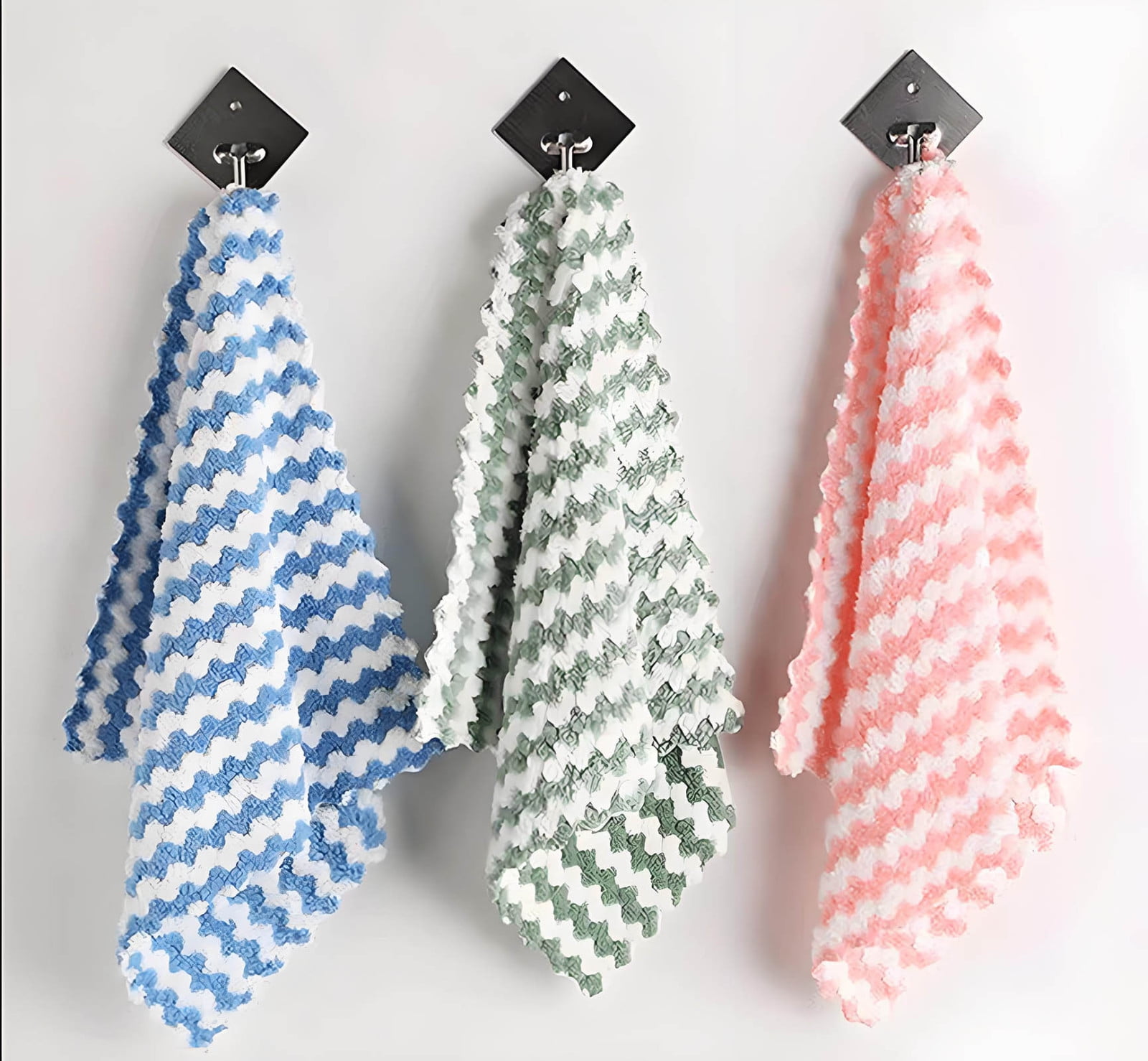 Water Ripple Velvet Dishwashing Cloth, Thickened Strong Water ...