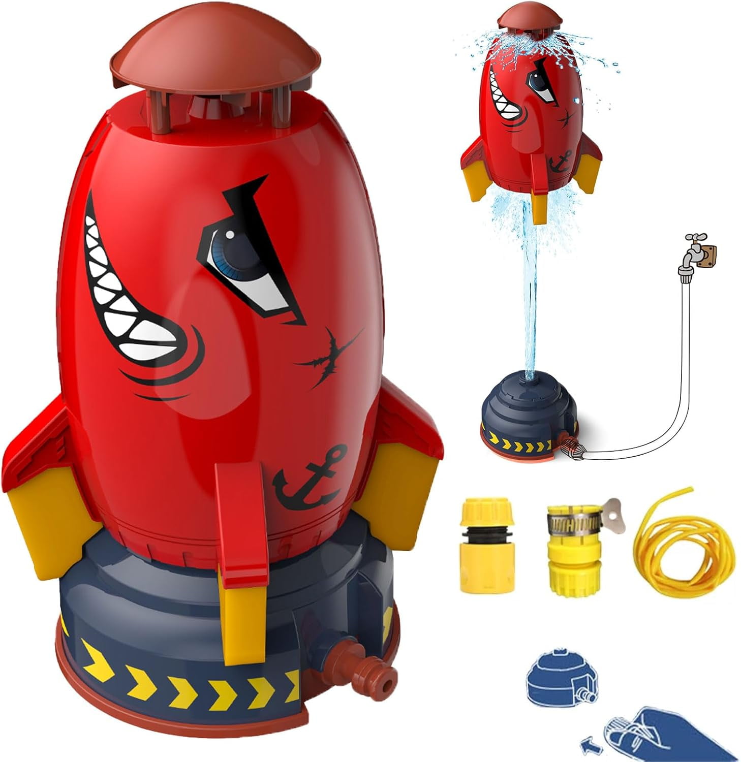 Water Rocket Sprinkler Toy Launcher - Outdoor Splash Sprinklers for ...