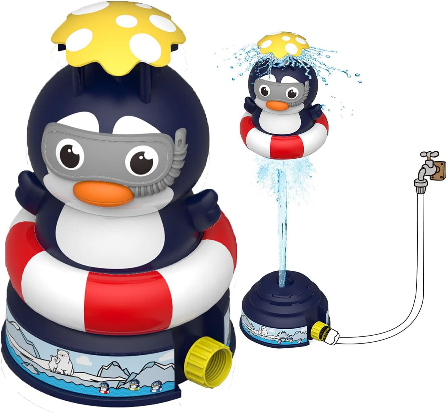 Water Rocket Sprinkler for Kids Toy - Summer Outdoor Rotation Water ...