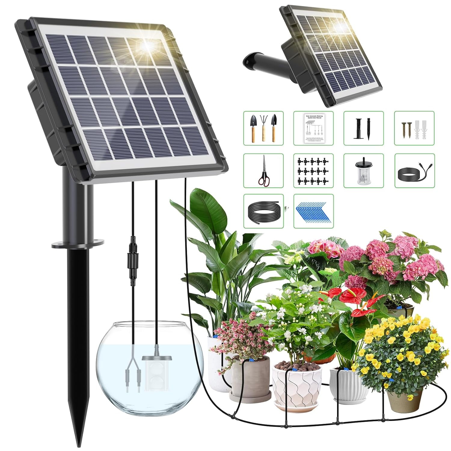 Water-Saving Irrigation System with MonsoonSmart - 82FT Solar Drip Kit ...