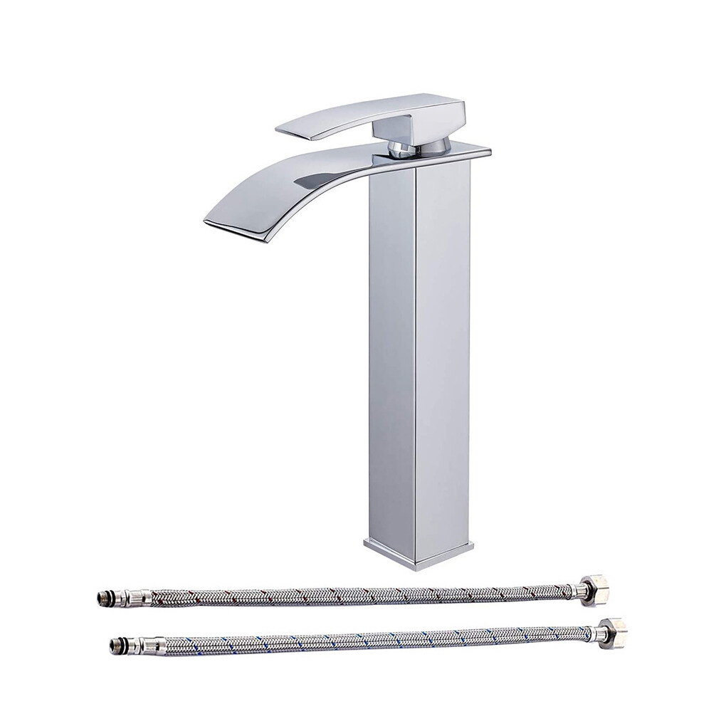 Water-Saving Waterfall Tap For Deck Single Handle Basin Faucet With ...
