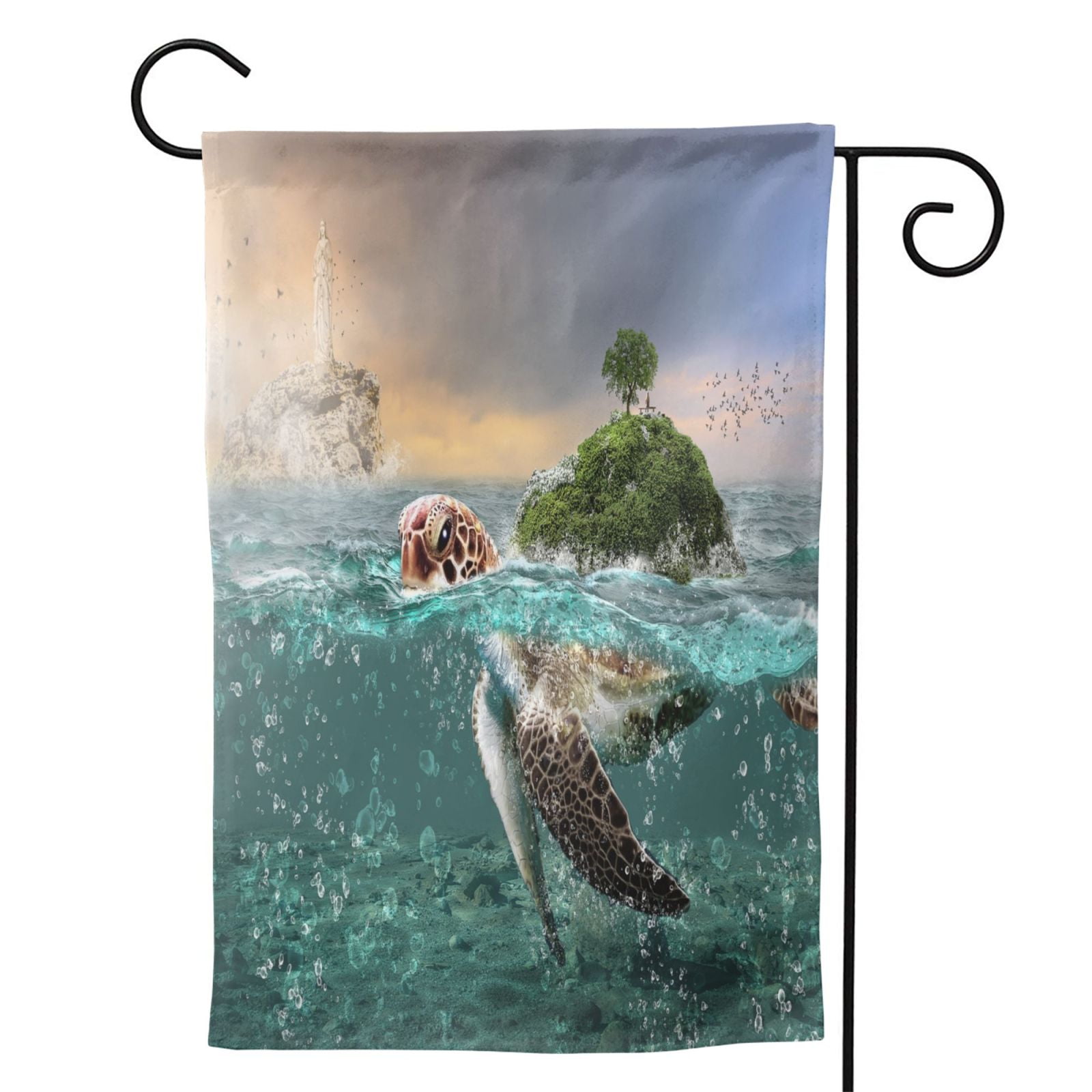 Water Sea Turtle Pattern Garden Flag 28"X40" Outdoor Indoor Garden ...