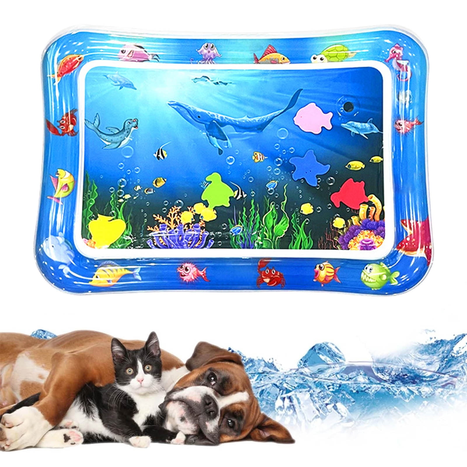 Water Sensor Playmat, Fish Design, Thickened Water Playmat, Pet Play ...