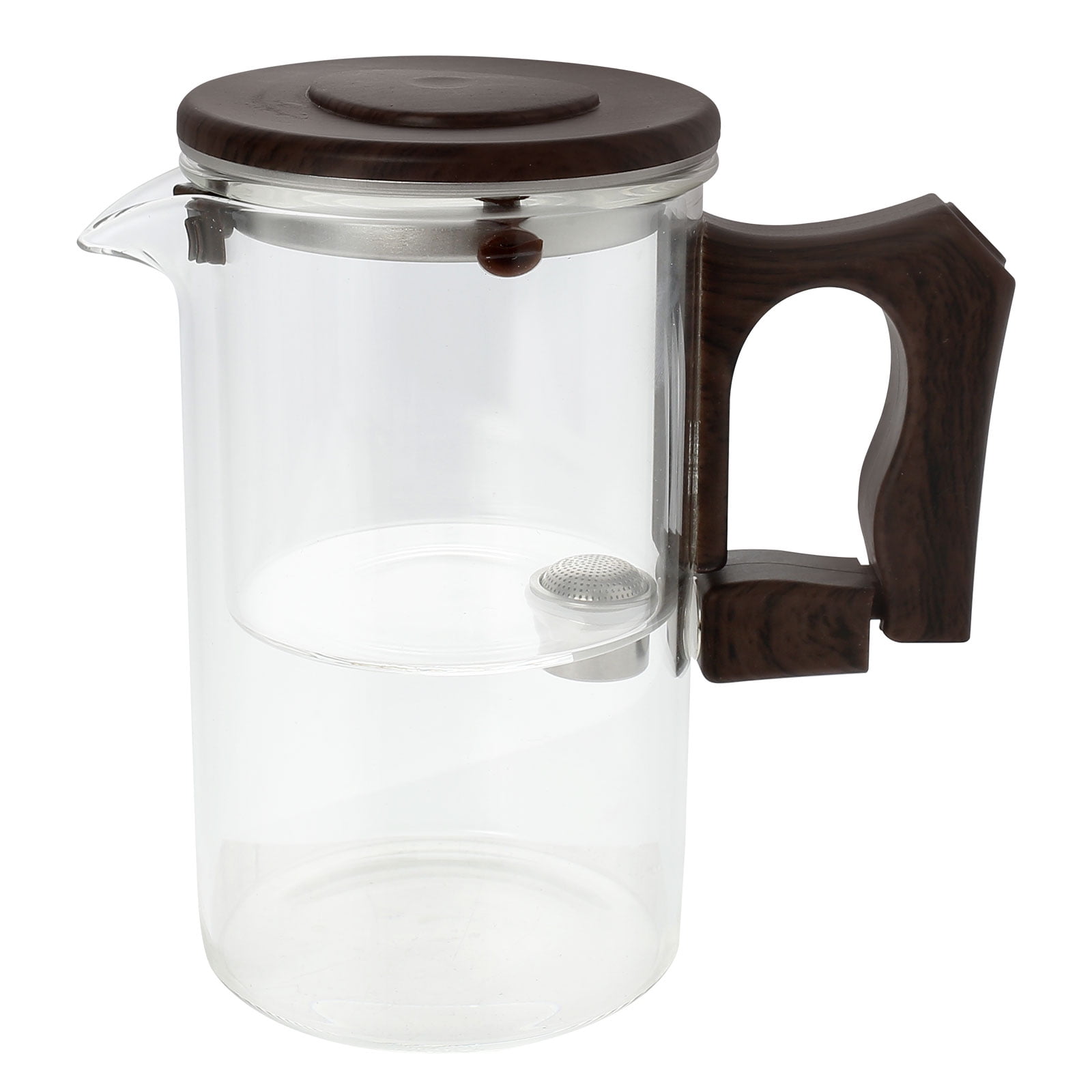 Water Separation Glass Teapot Easy to Clean Safe Press Control Teapot ...