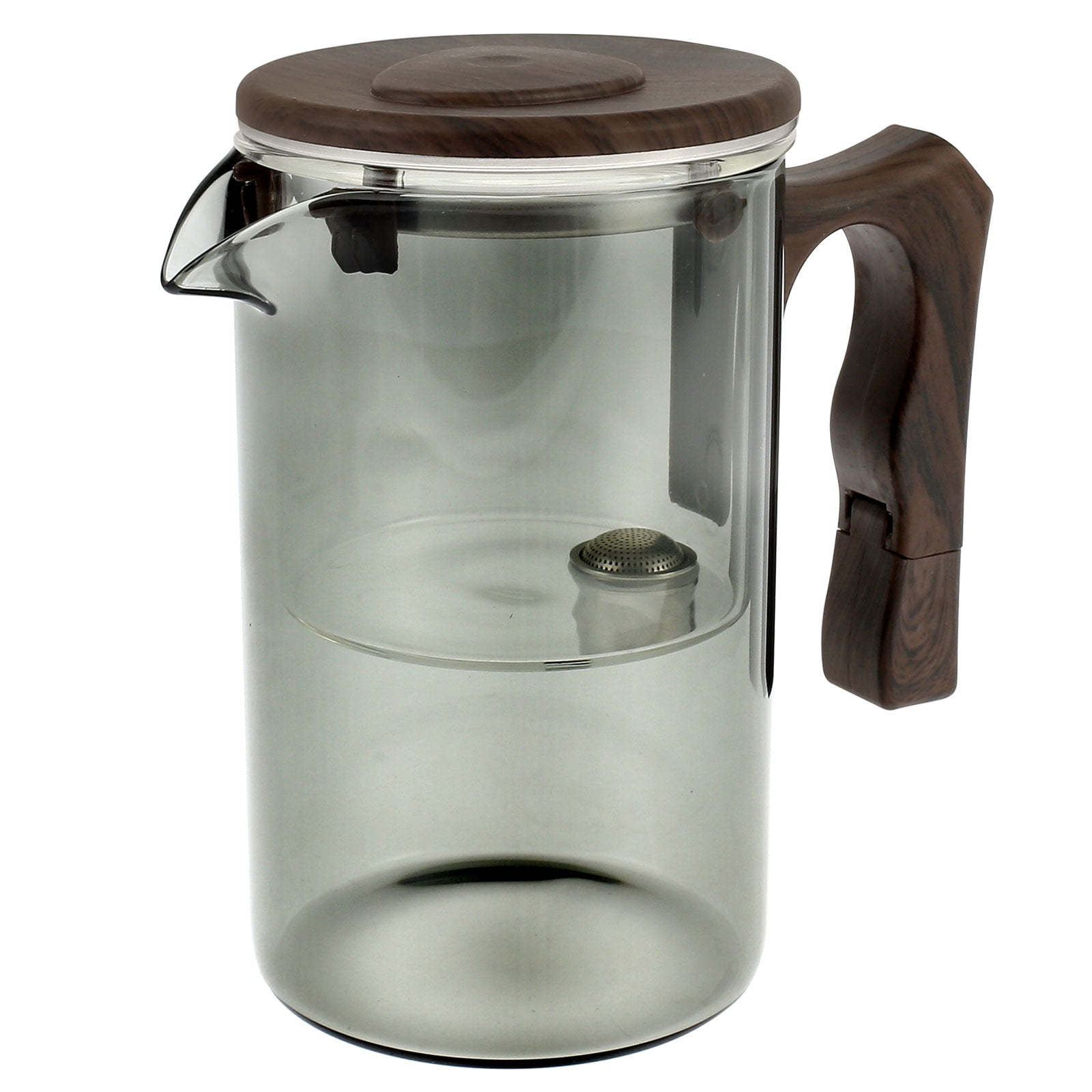 Water Separation Glass Teapot Easy to Clean Safe Press Control Teapot ...