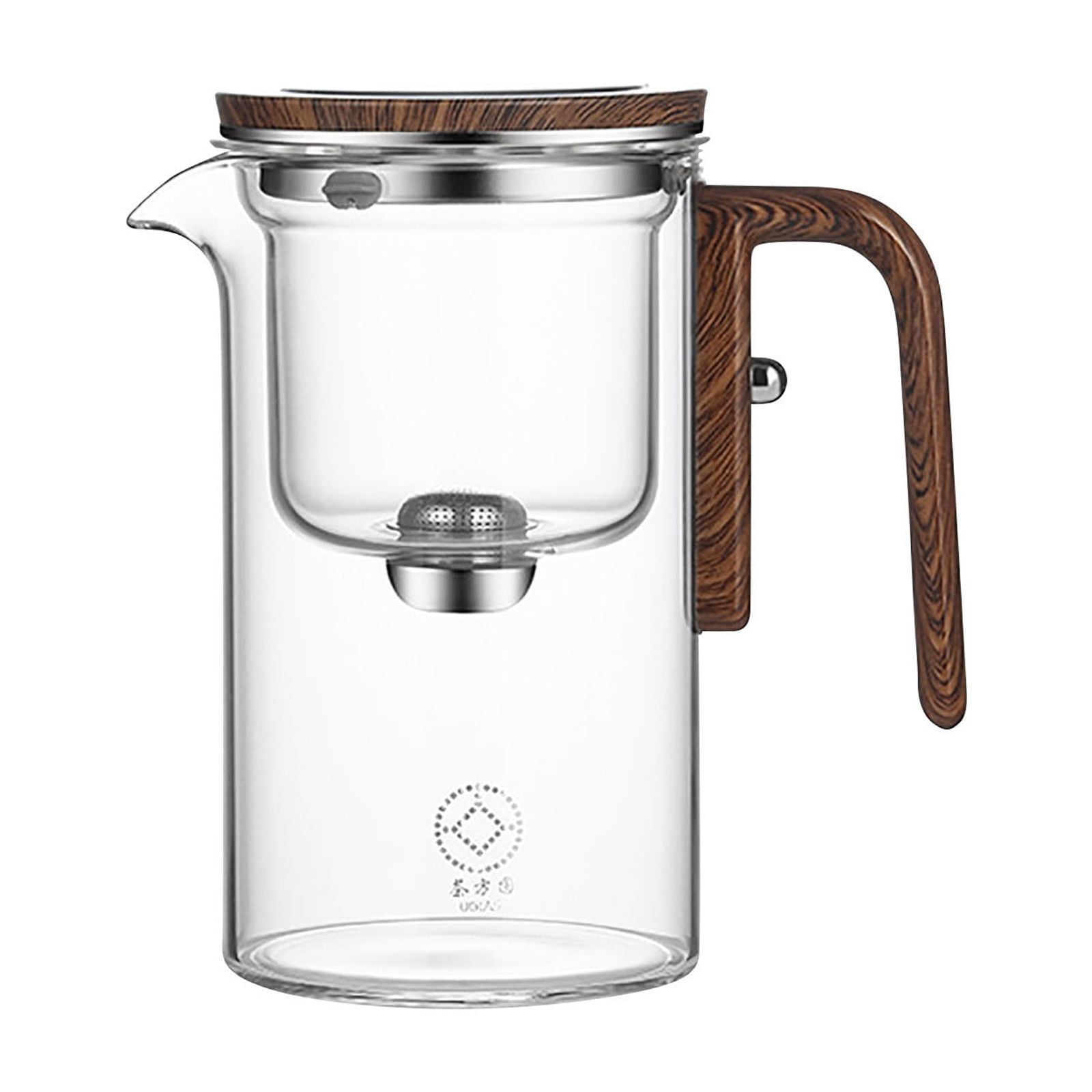 Water Separation Glass Teapot with Wooden Handle, Witchcraft Teapot ...