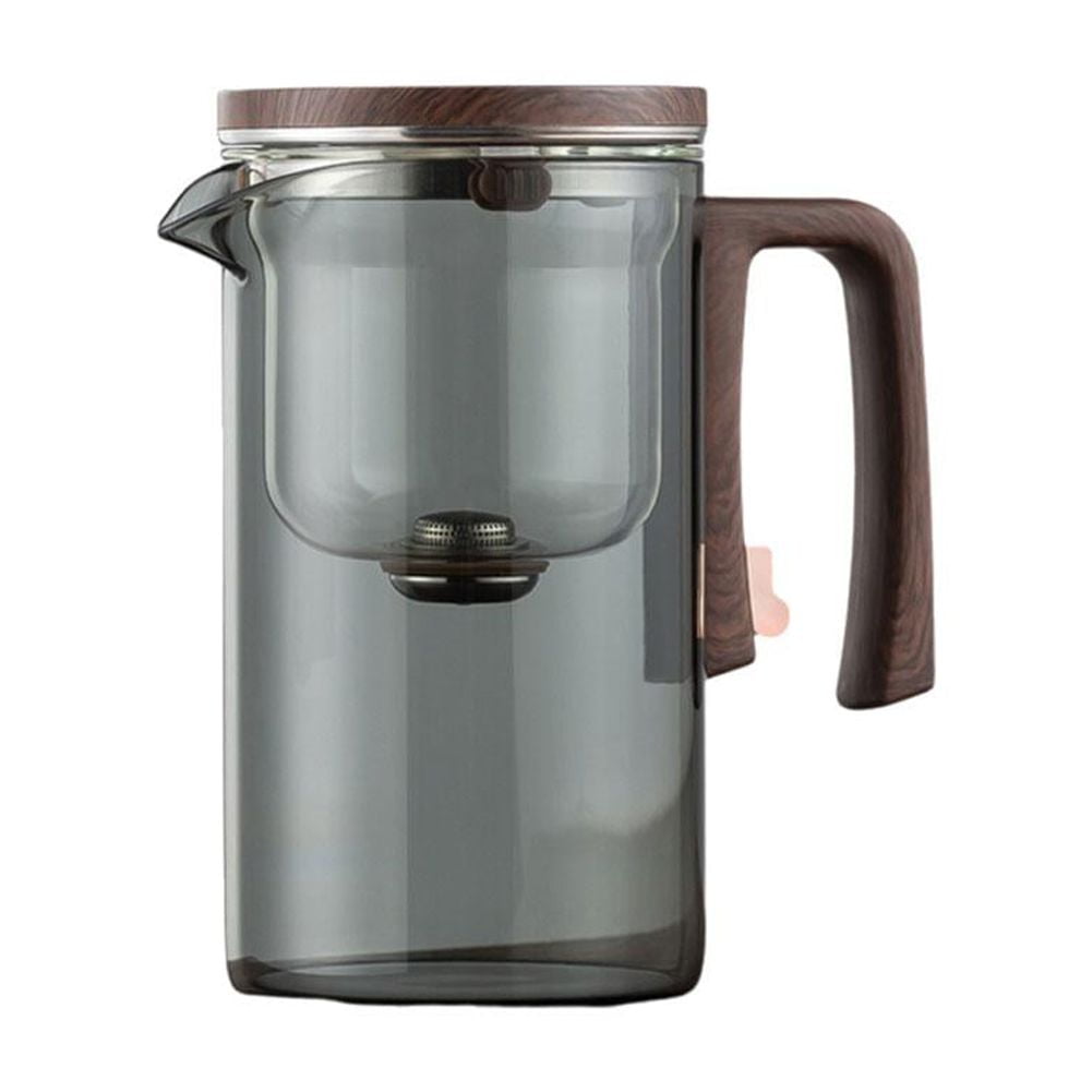 Water Separation Glass Teapot with Wooden Handle, Magical Teapot with ...