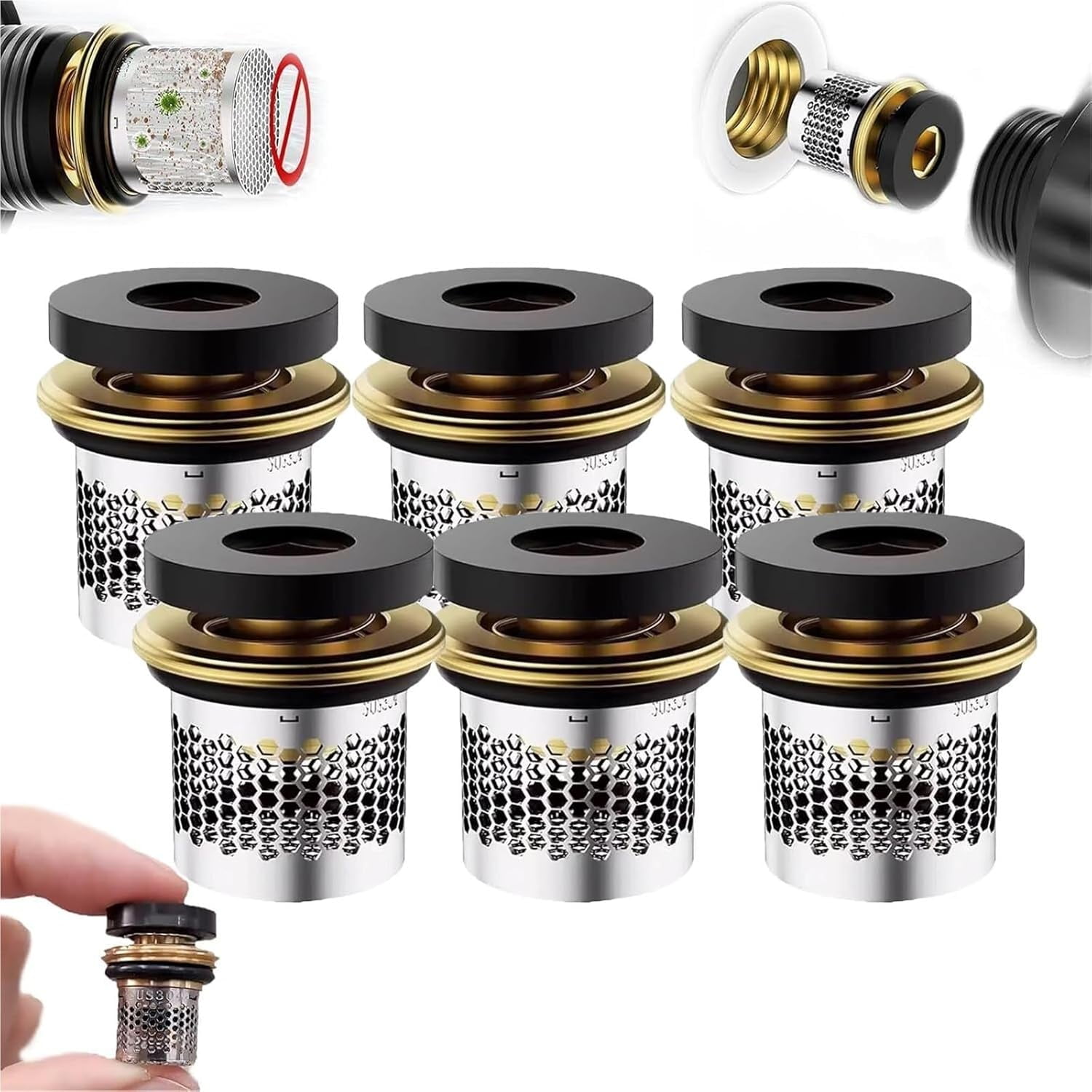 Water Shut Off Valve with Filter, Water Hose Shut Off Valve, Strong ...