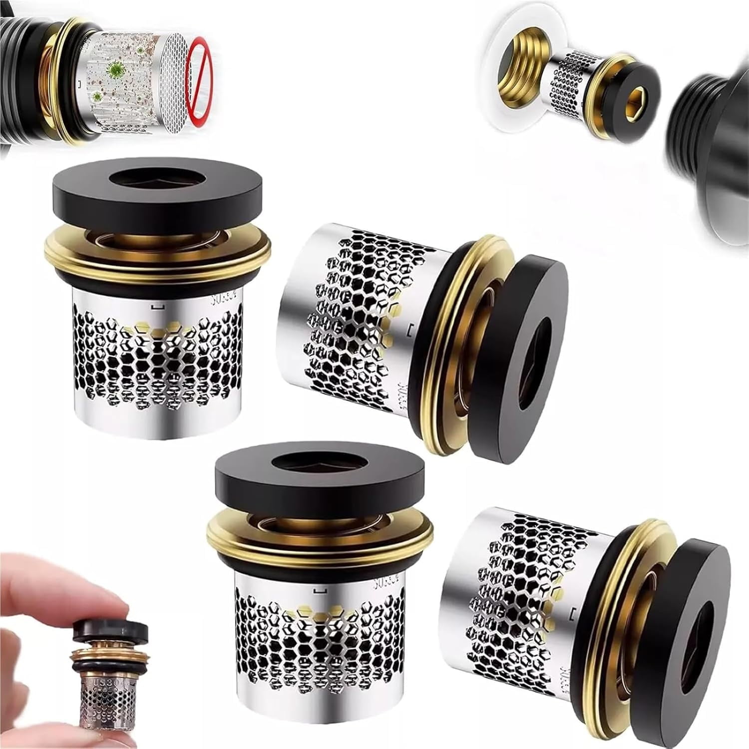 Water Shut Off Valve with Filter, Water Hose Shut Off Valve, Strong ...